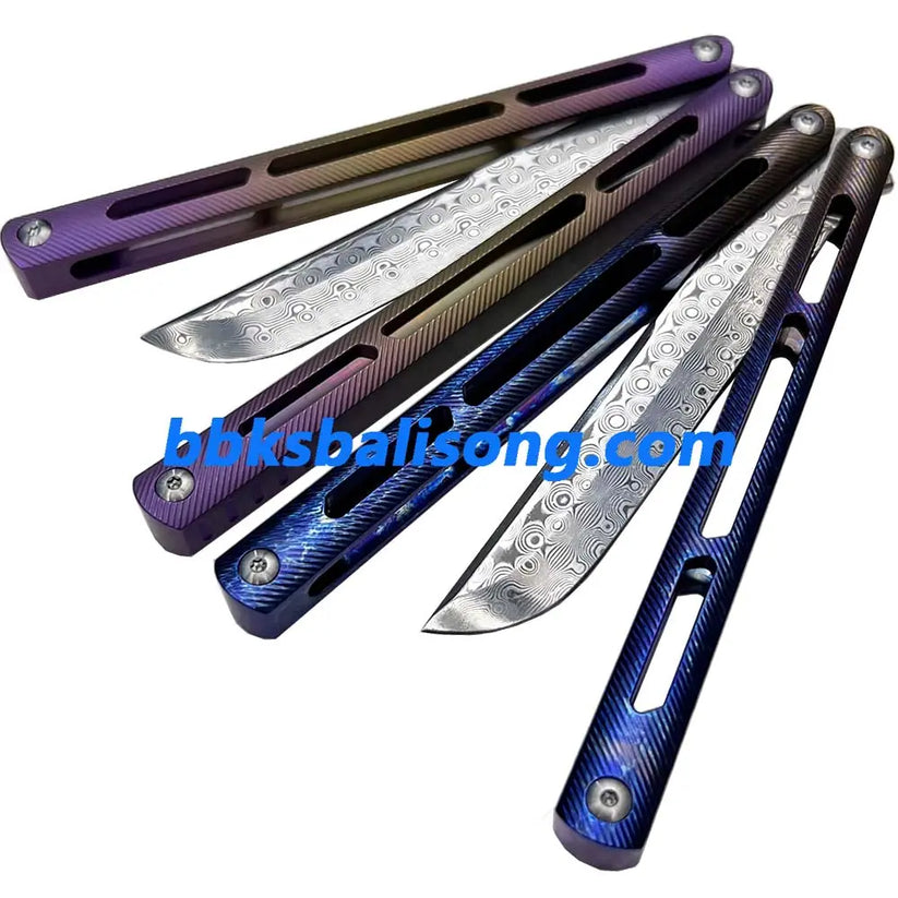 Theone Tsunami Balisong Clone Titanium Channel Handle - BBKSbalisong