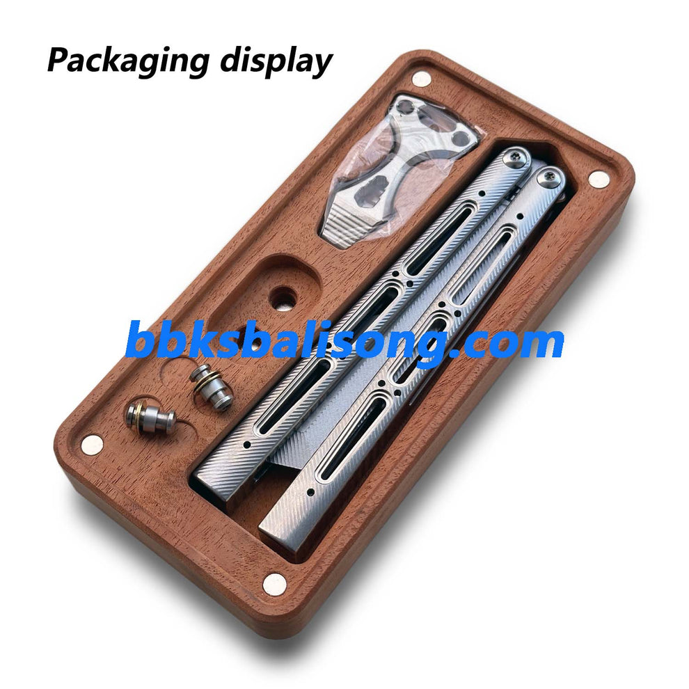 Banshu Chioni Balisong Clone Titanium Handle False Edge – BBKSbalisong