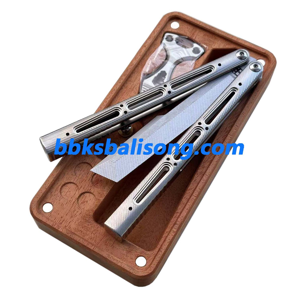 Banshu Chioni Balisong Clone Titanium Handle False Edge – BBKSbalisong