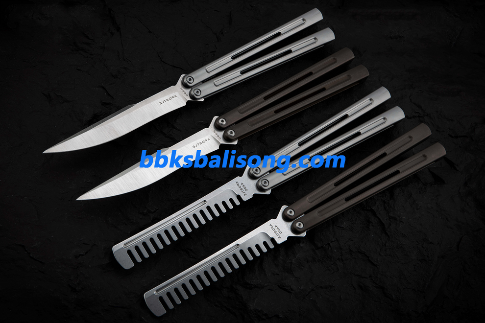 Maxace Apostle 2 Balisong M390 Steel Blade Channel Titanium Handles ...