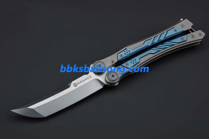 Maxace Duke II Balisong Titanium Handle M390 Blade Bearing System ...