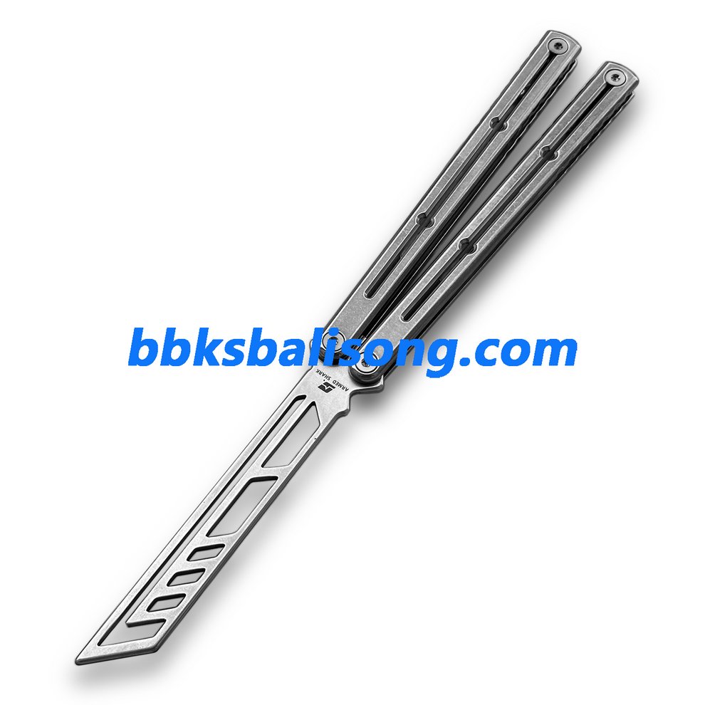 New ARMED SHARK Titanium Sandwich Kraken V3 Balisong Trainer Clone ...