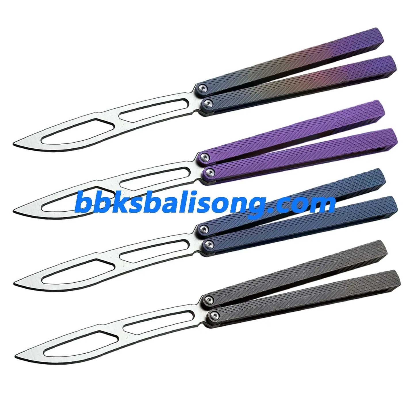 Theone Serif Balisong Clone Titanium Handle - BBKSbalisong