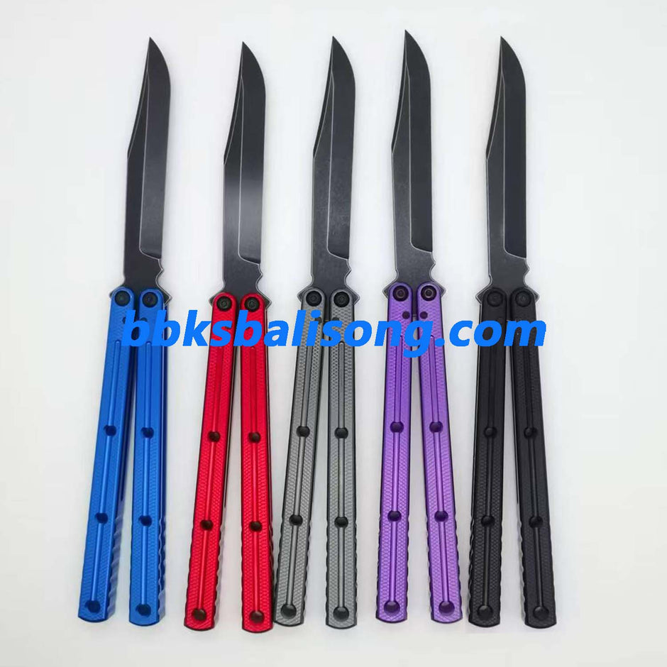 Titus Kraken V3 Balisong Clone 7075 Aluminum False Edge Blade