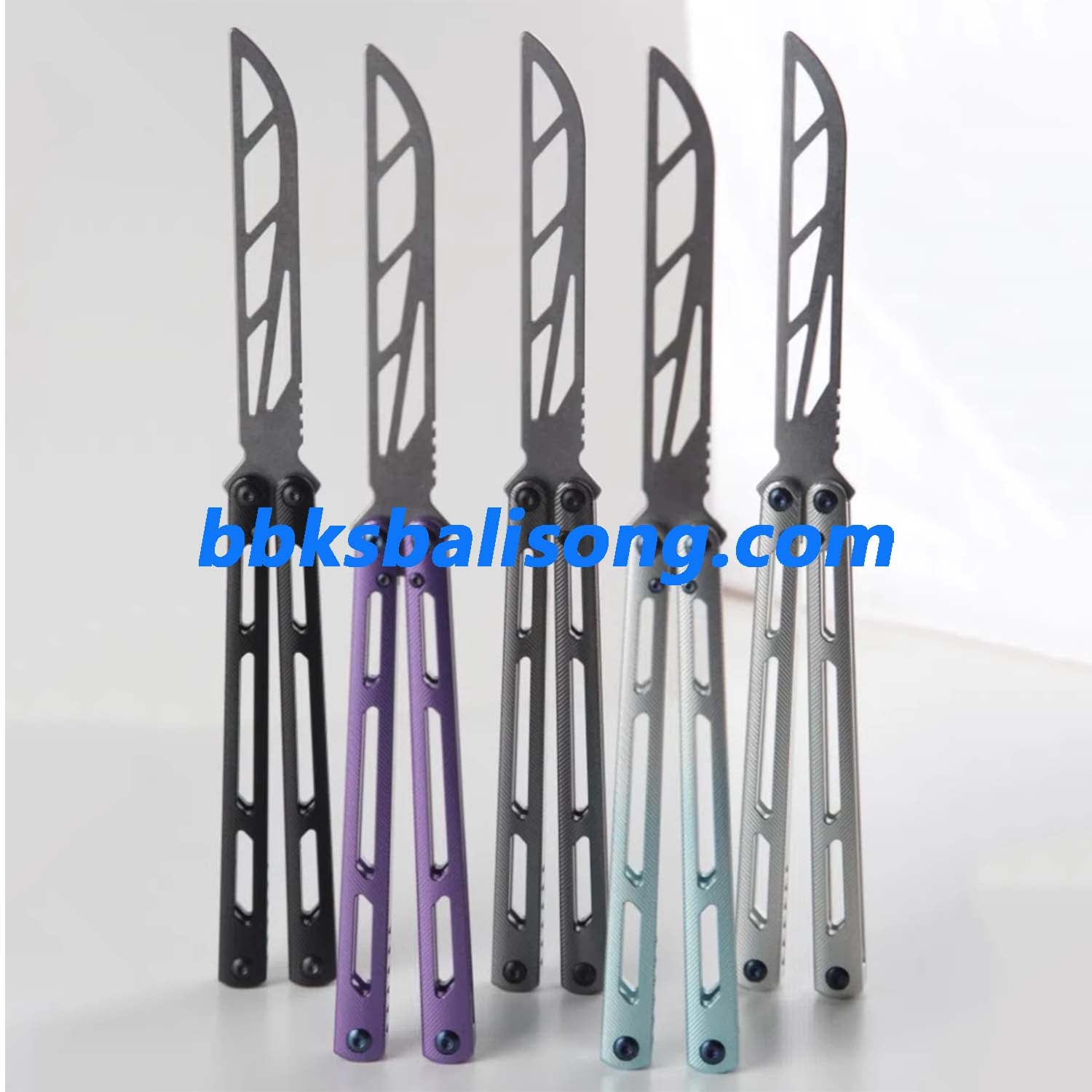 Titus Tsunami V3 Clone Balisong Trainer 7075 Aluminum Handle Bushing System