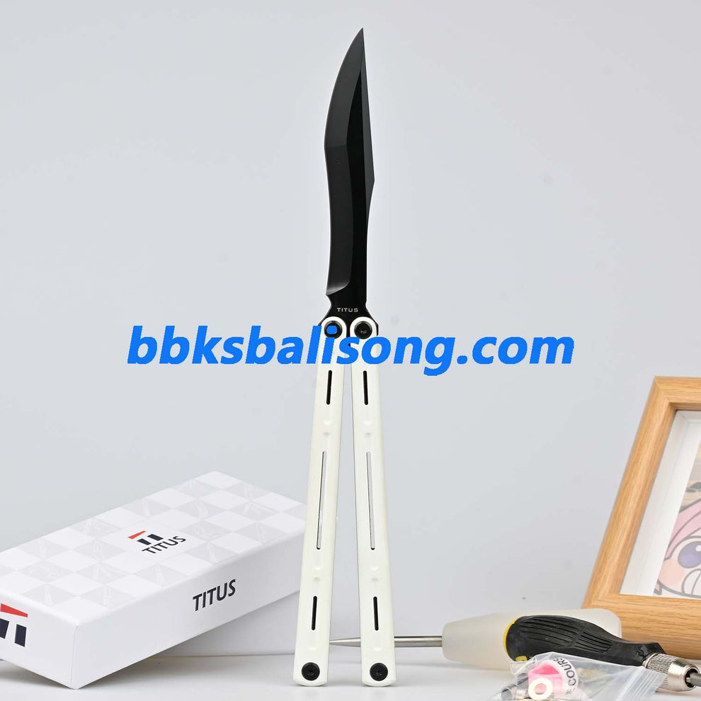 Titus Egrets Original Balisong Live Blade G10+7075 Aluminum Handle ...