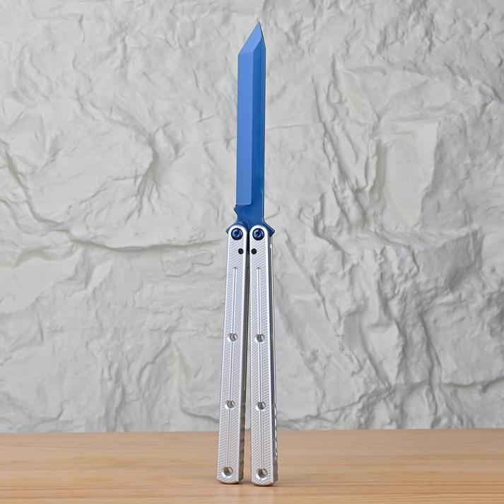 Titus Kraken V3 Balisong Clone 7075 Aluminum False Edge Blade ...