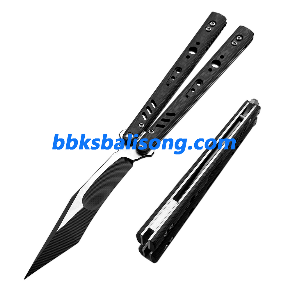 Titus Replicant (REP) V3 Balisong Clone Carbon Fiber Scales Titanium L ...