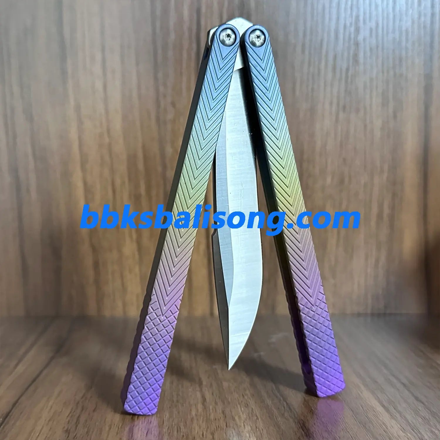 Theone Serif Balisong Clone Titanium Handle - BBKSbalisong