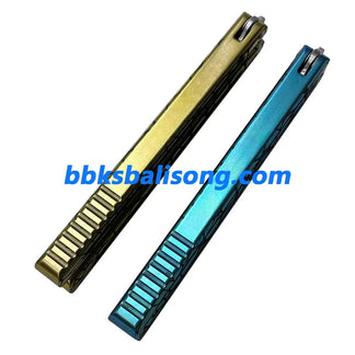 Theone Viper Balisong Clone Titanium Handle Damascus Blade – BBKSbalisong